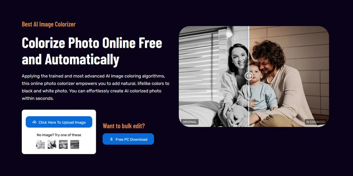 Colorize Photo: Free Colorize Black and White Photos Online | AVCLabs