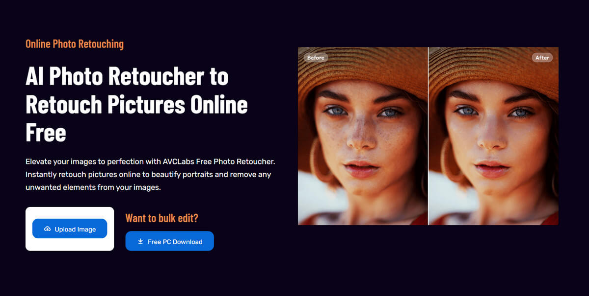 AI Photo Retoucher to Retouch Pictures Online Free | AVCLabs