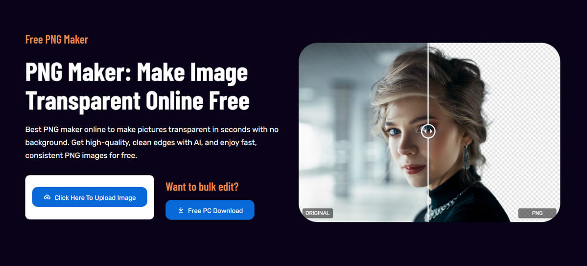 PNG Maker: Make Image Transparent Online Free | AVCLabs