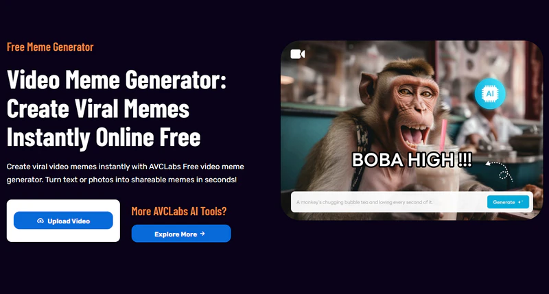 Video Meme Generator: Create Viral Memes Instantly Online Free | AVCLabs
