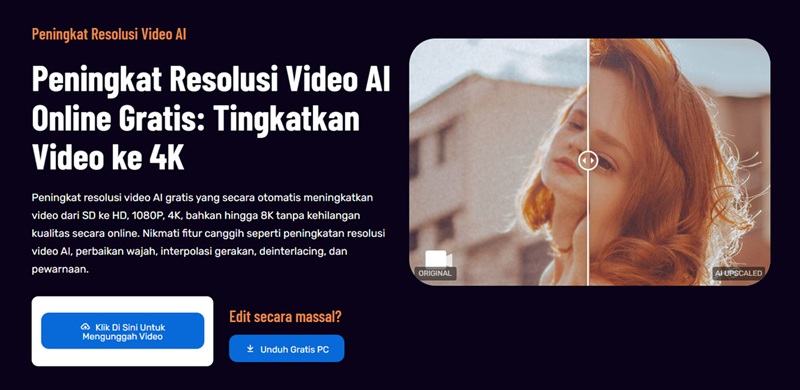 Peningkat Resolusi Video AI Online Gratis: Tingkatkan Video ke 4K | AVCLabs
