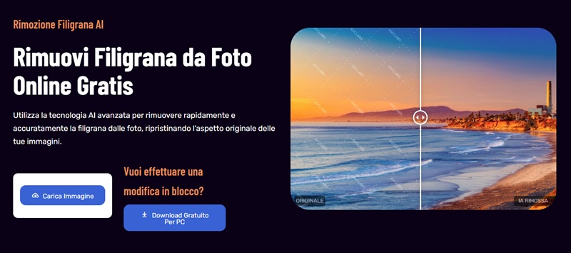 Rimuovi gratuitamente la filigrana dalle foto online con l'intelligenza ...